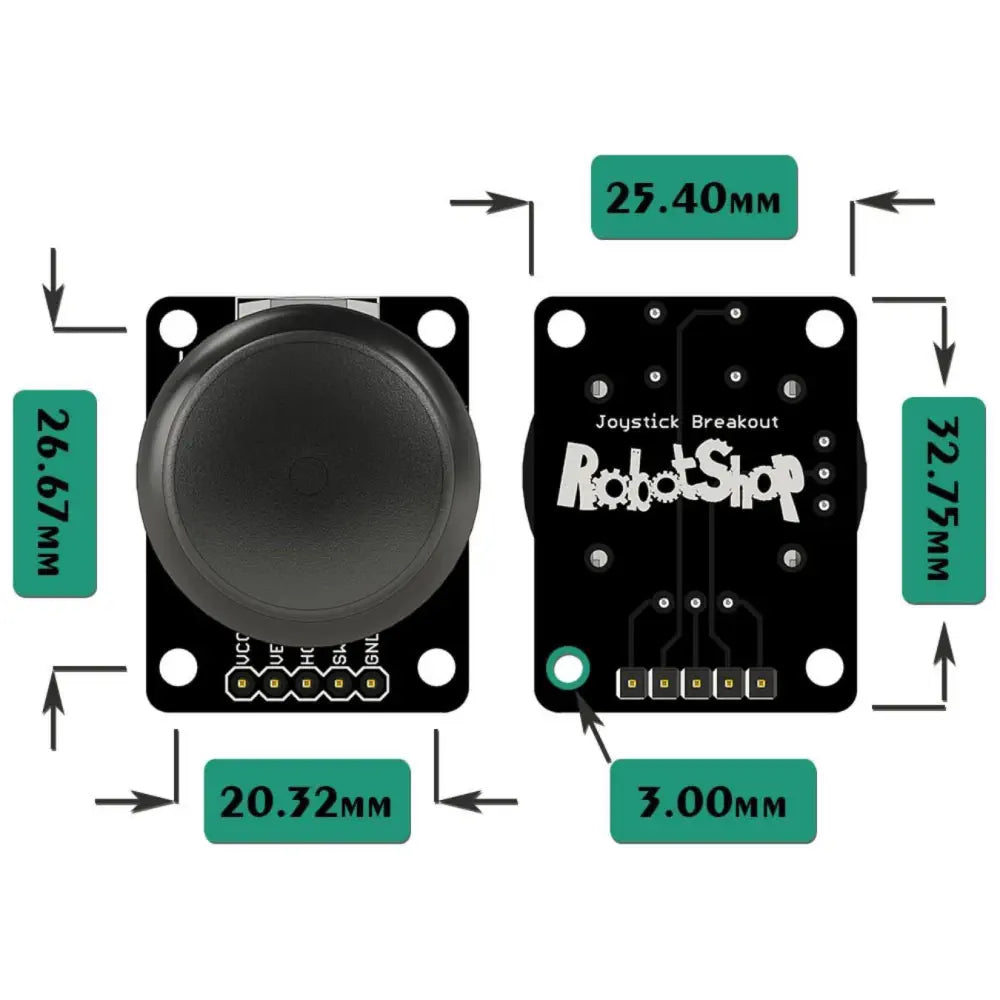 RobotShop 2 Axis Joystick Module w/ Button - RobotShop RobotShop 2 Axis Joystick Module w/ Button - RobotShop