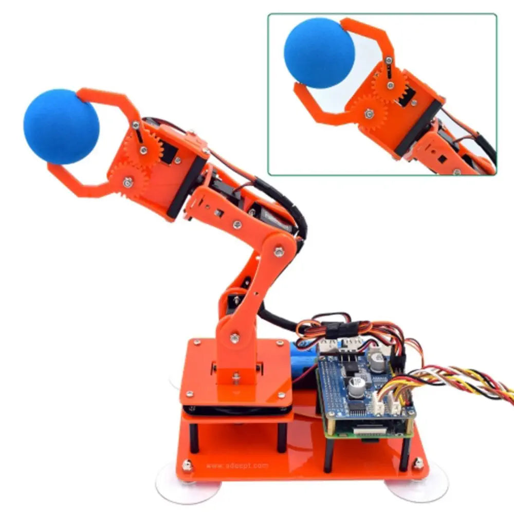 Adeept 5 Dof Programmable Robotic Arm Orange Kit For Raspberry Pi