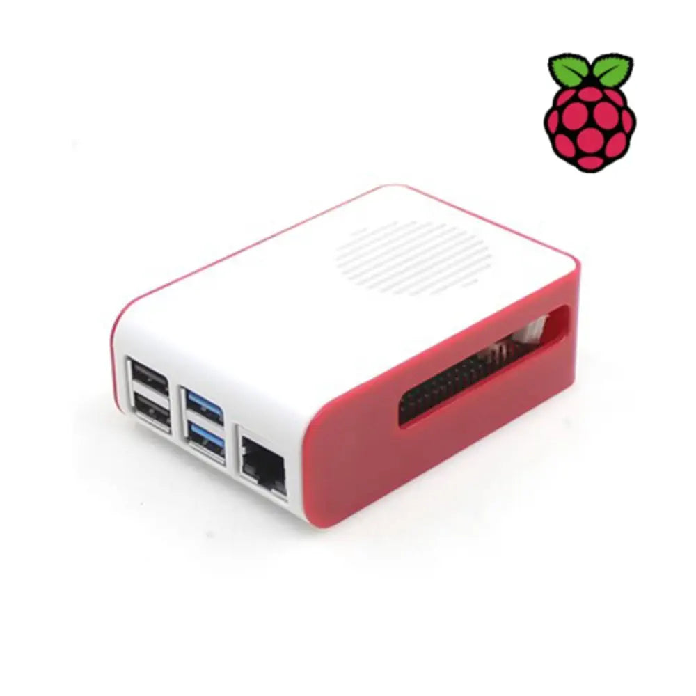 Adeept White & Red Raspberry Pi 4B Protective Case - RobotShop