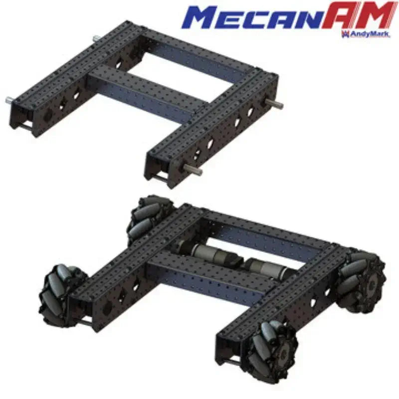 AndyMark MecanAM FTC Chassis NeveRest Orbital 20 to 1 Motor, BB Mecanum Wheel - RobotShop