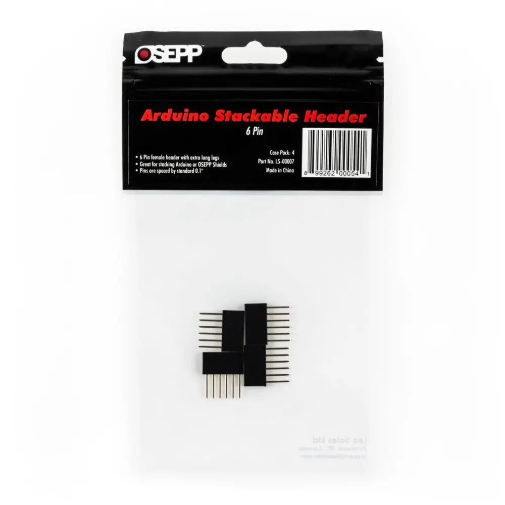 Arduino Stackable Header 6 Pin 4pk Robotshop