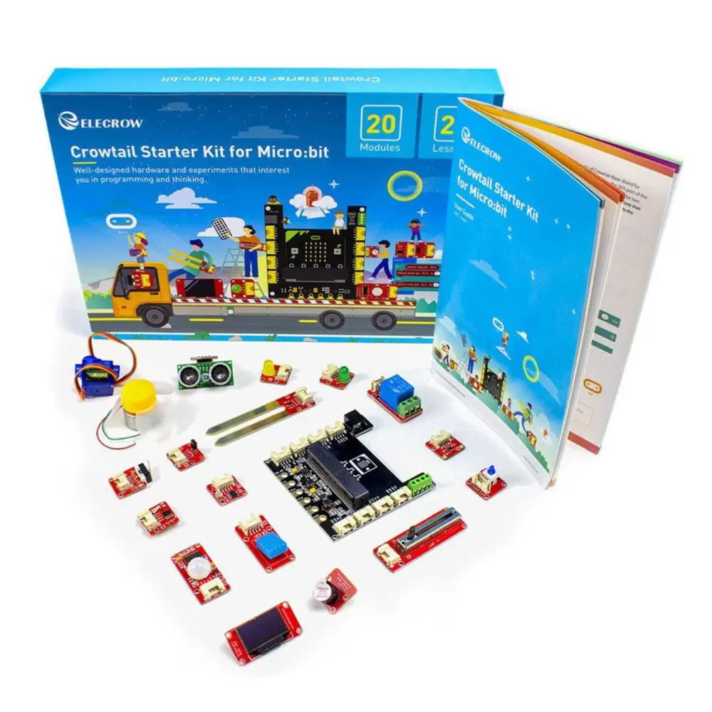 Elecrow Crowtail Starter Kit for micro:bit - RobotShop