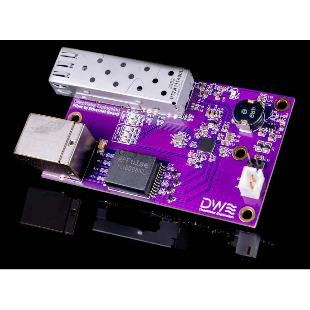 DeepWater Exploration Fiber to Ethernet Converter Board for ROV/AUV - RobotShop