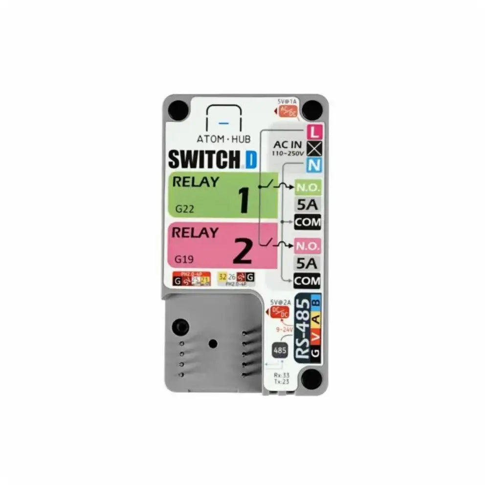 Kit HUB SwitchD de 2 Relés ATOM de M5Stack - RobotShop
