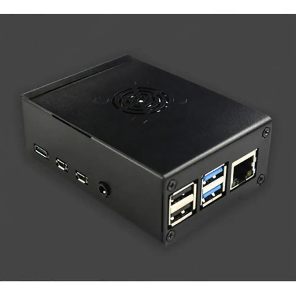 Carcasa Metálica Con Disipador Térmico Y Ventilador Para Raspberry Pi 4