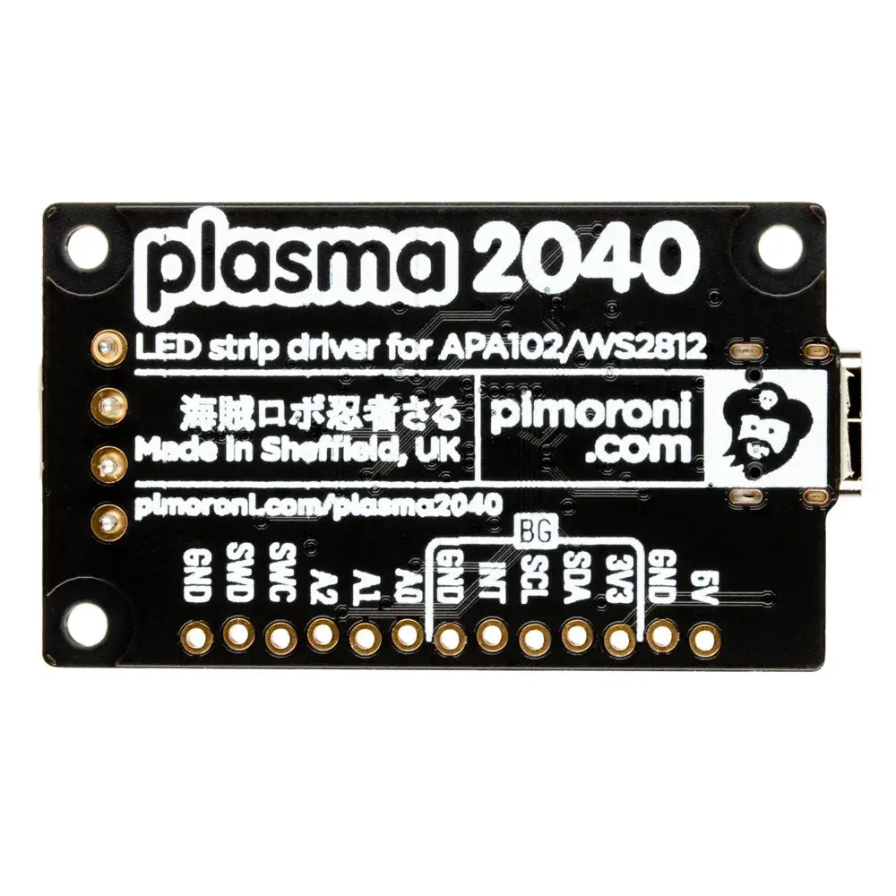 Pimoroni Plasma 2040 Neopixel & LED Strip Controller - RobotShop