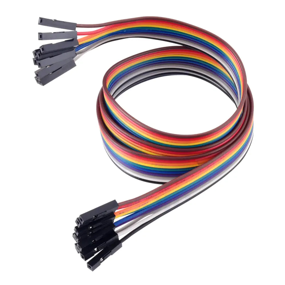 Set de Cables Puente Premium de Cinta, 10 Colores, H-H, 24"/60 cm, Pololu (10x) - RobotShop