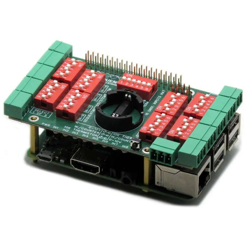 Sequent Microsystems Analog/Digital Inputs 8-Layer Stackable HAT for Raspberry Pi - RobotShop