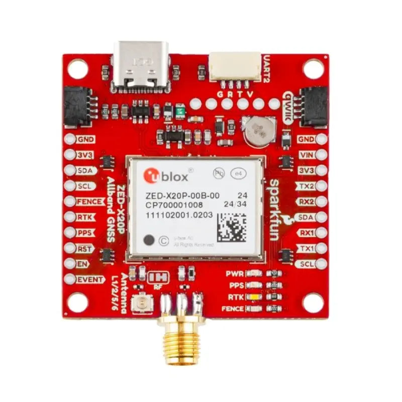 SparkFun Allband GNSS RTK Ausbruch - ZED-X20P (Qwiic) - RobotShop