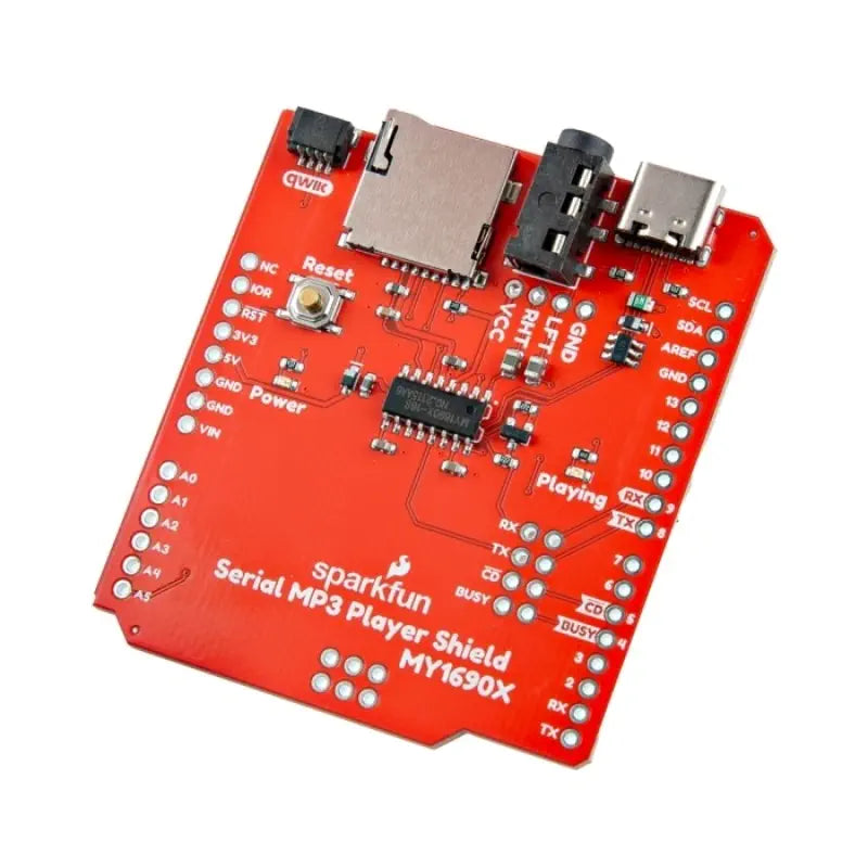 SparkFun Serial MP3 Player Shield - MY1690X-16S (Qwiic) - RobotShop