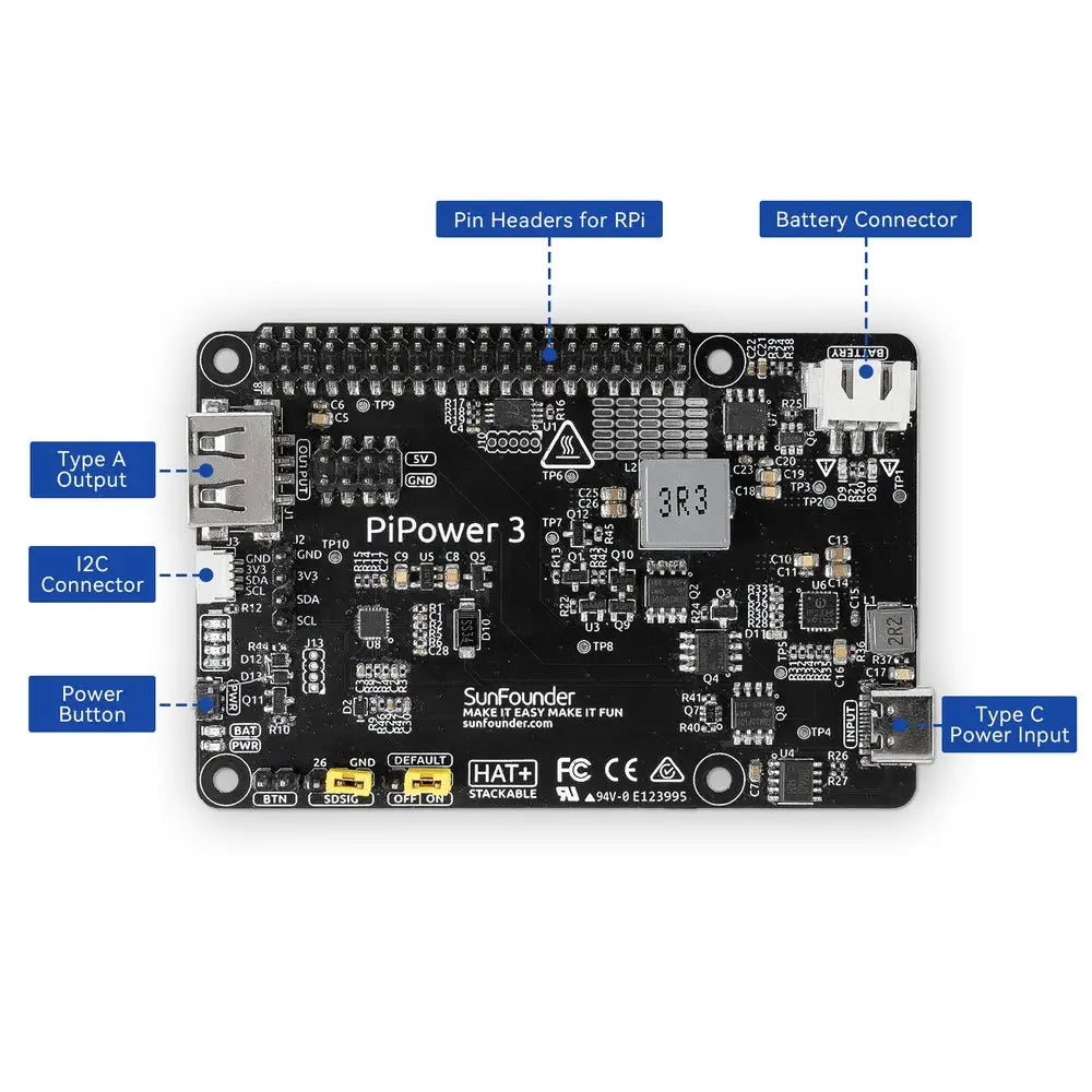 SunFounder Raspberry Pi 4 Alimentation UPS Compatible avec RPi 4B/3B+/3B/Zero 2 W/Arduino/ESP32 ...