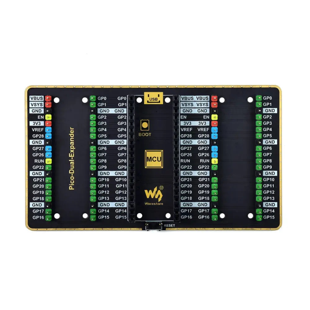 Waveshare Dual Gpio Expander Für Raspberry Pi Pico 2 Sets Von Male Headers Robotshop