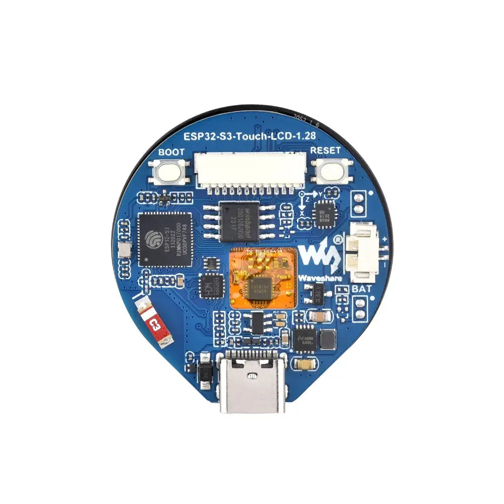 Placa De Desarrollo Esp32 S3 Waveshare C Pantalla Táctil Redonda De 1