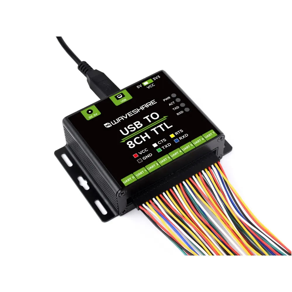 Waveshare Industrial Usb To 8ch Ttl Converter Usb To Uart Multi