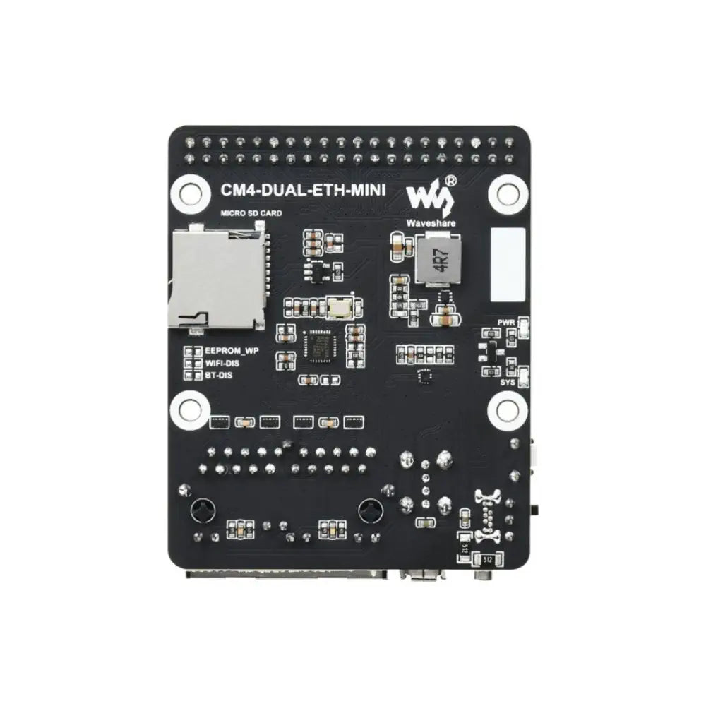 Waveshare Mini Dual Gigabit Ethernet Mini Computer Kit For Raspberry Pi Compute Module 4 Board