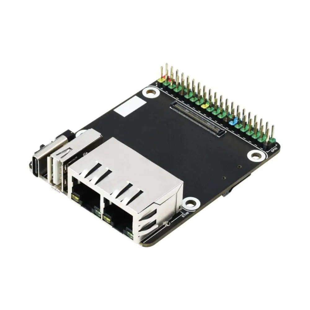 Waveshare Mini Dual Gigabit Ethernet Mini Computer Kit For Raspberry Pi Compute Module 4 Board