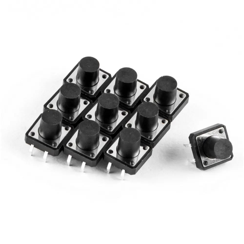 12mm Push Button Switch (10PK) - RobotShop