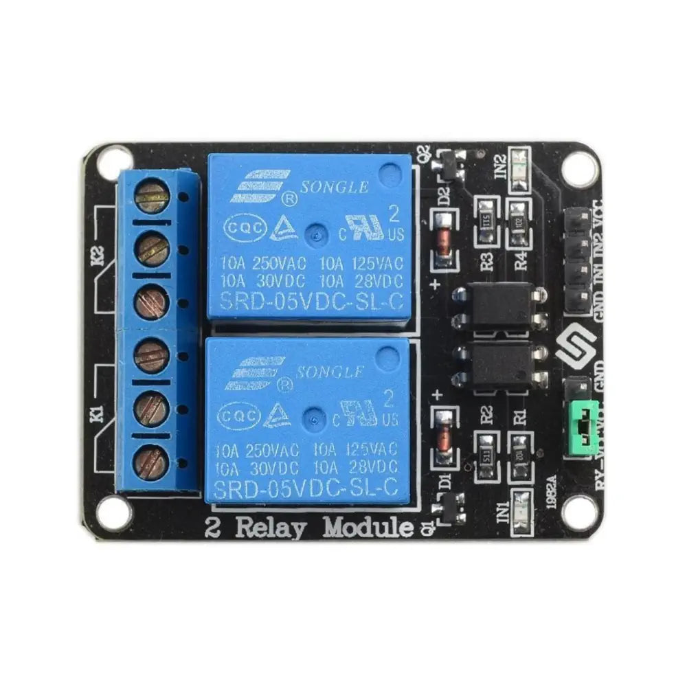 2-Channel 5V Relay Module - RobotShop