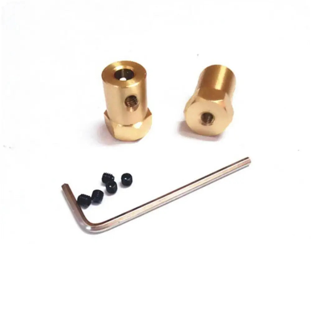 4mm Brass Hex Mounting Hub - RobotShop