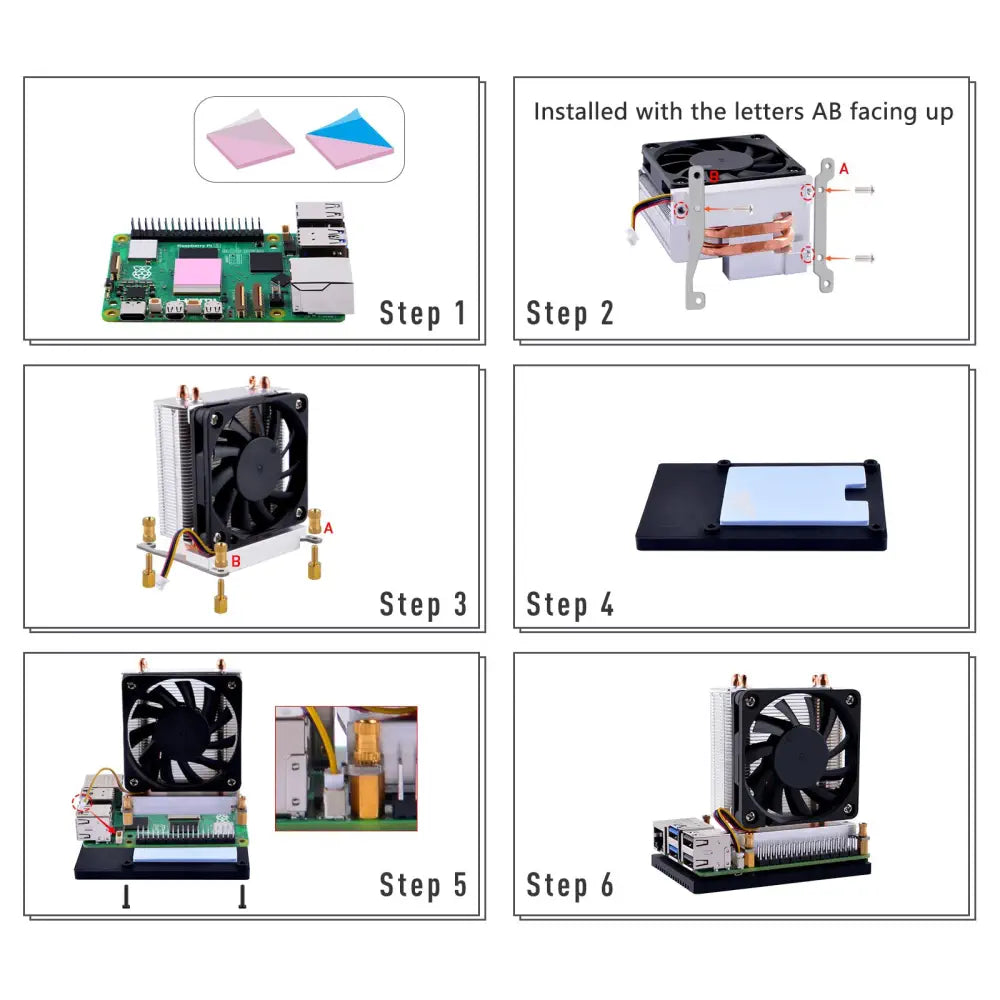 52Pi ICE Tower Plus Cooling System for Raspberry Pi 5 (Metallic ...