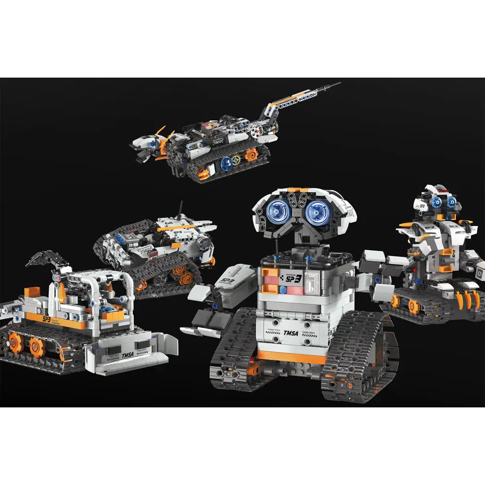 5‑in‑1 Programmable Building Brick STEM Robot Kit - RobotShop