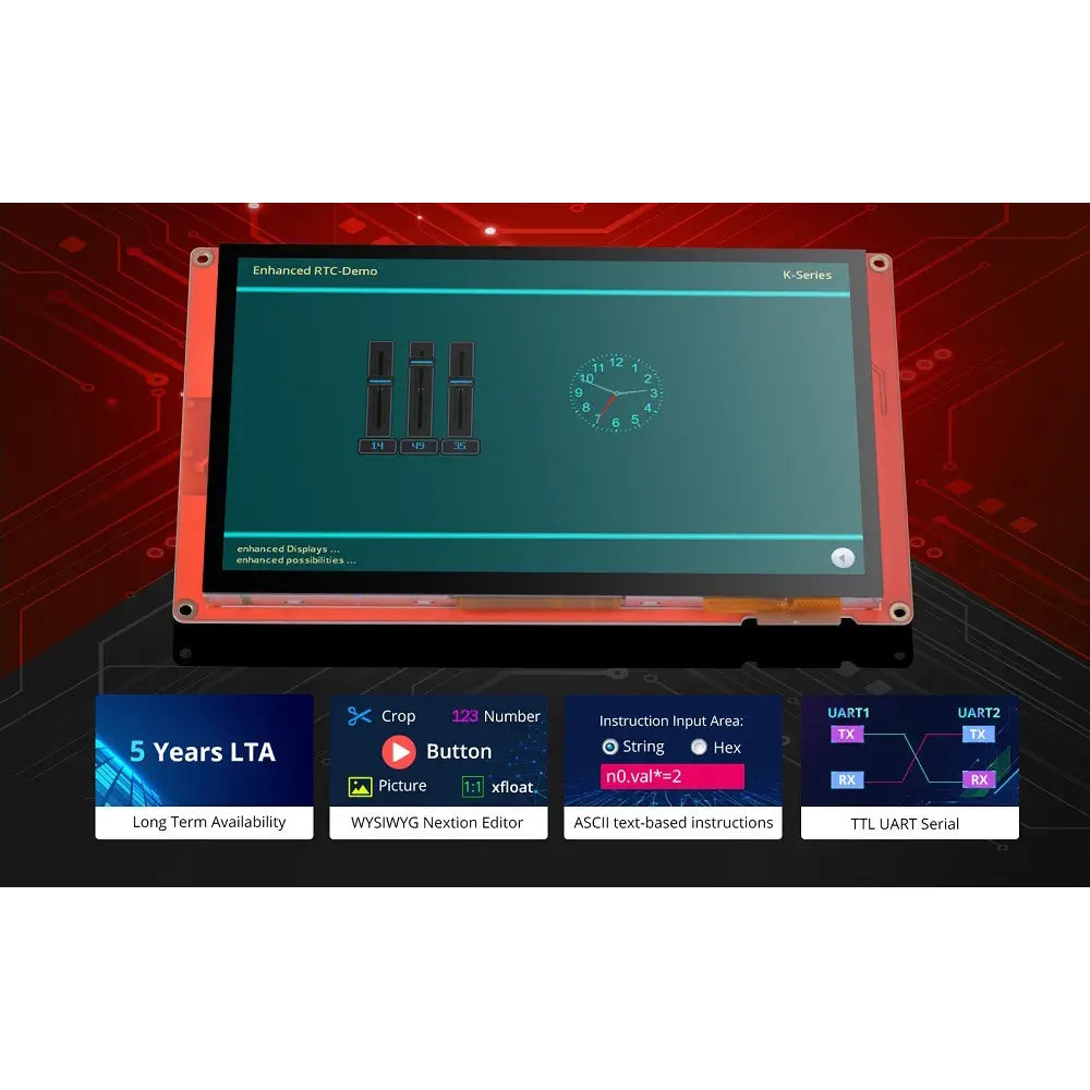 Nextion NX8048P070 7-Inch Intelligent Series Resistive HMI Touch ...