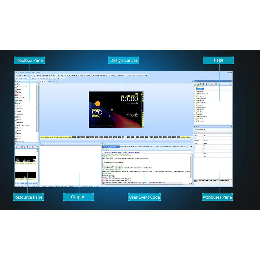 Nextion NX8048P070 7-Inch Intelligent Series Resistive HMI Touch ...