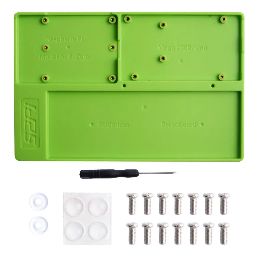 ABS Experiment Holder Platform for Raspberry Pi (Green) - RobotShop