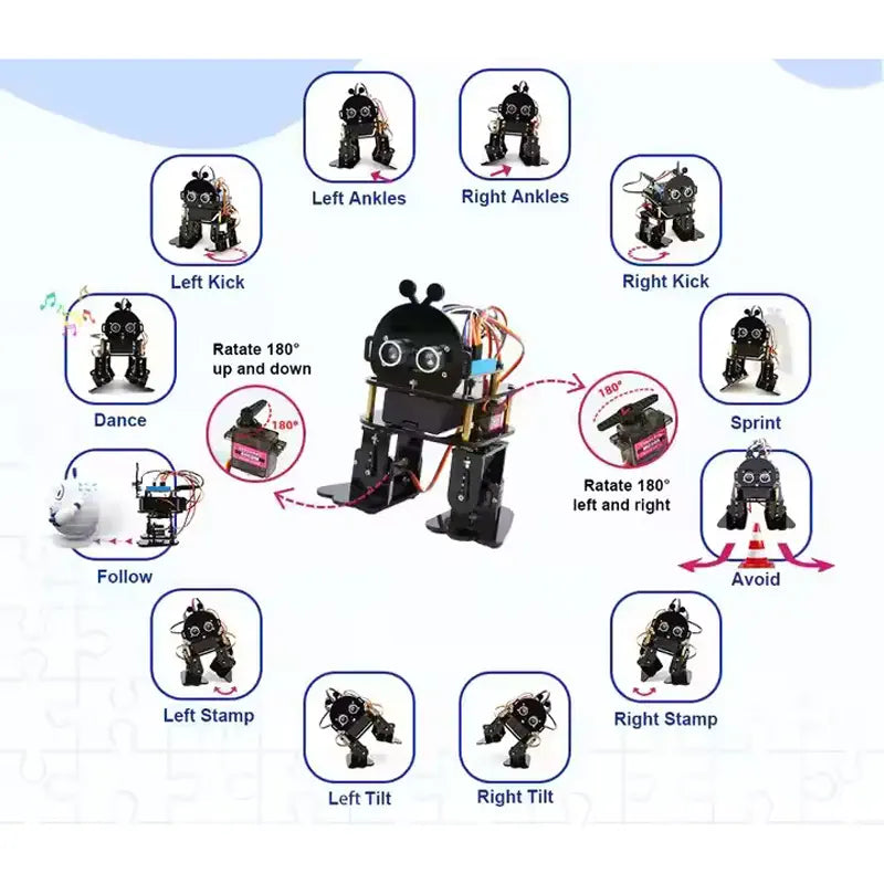 ACEBOTT Kit Robot Bionique Bipède ESP32 Compatible avec Arduino - RobotShop