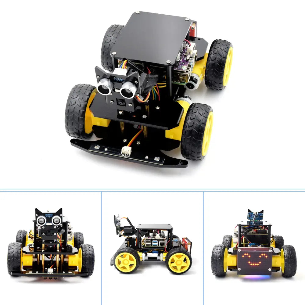 Adeept 4WD Smart Car Kit for Raspberry Pi 5/4B/3B/3B+ (w/o RPi) - RobotShop