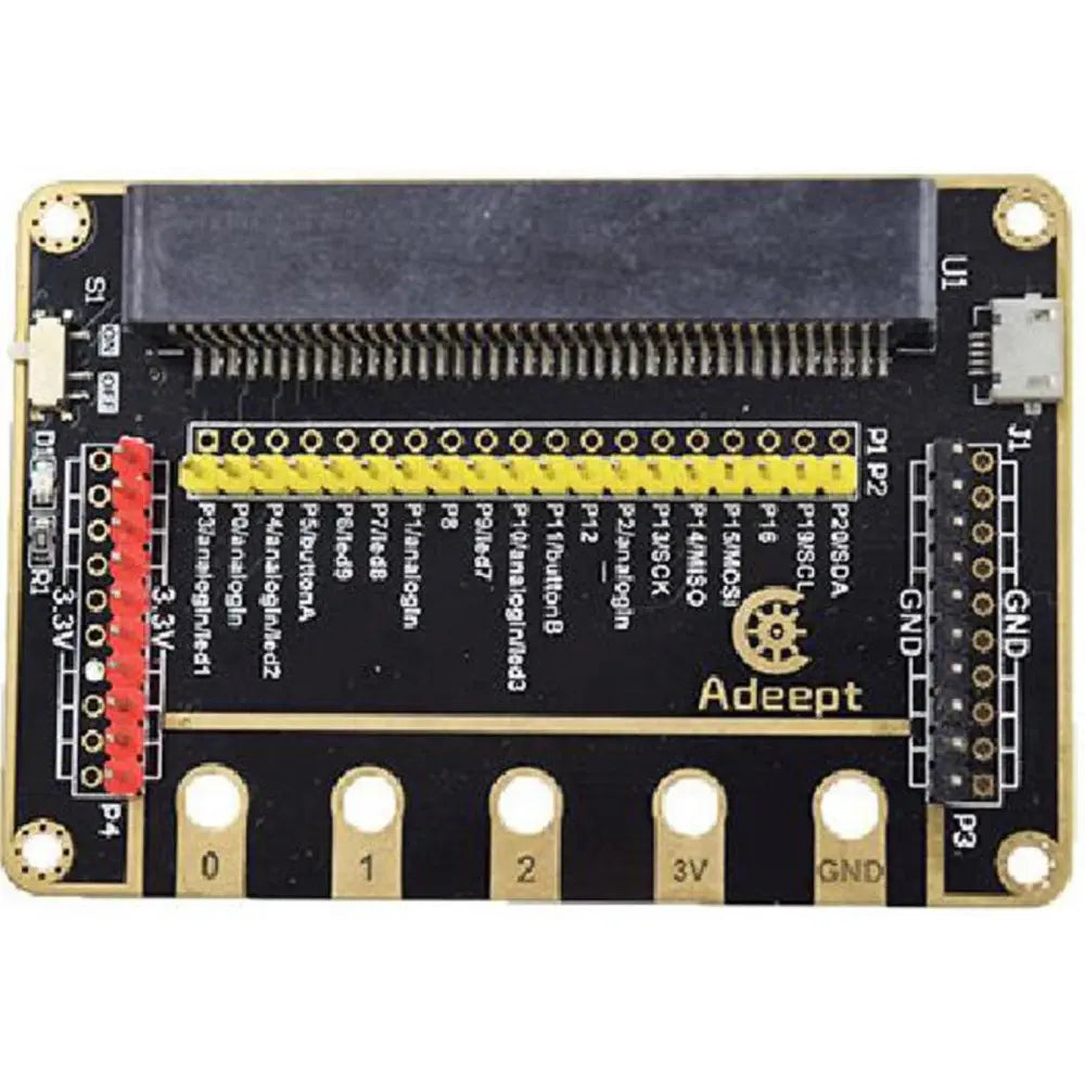 Carte d'extension Adeept BBC micro:bit v3.0 - RobotShop