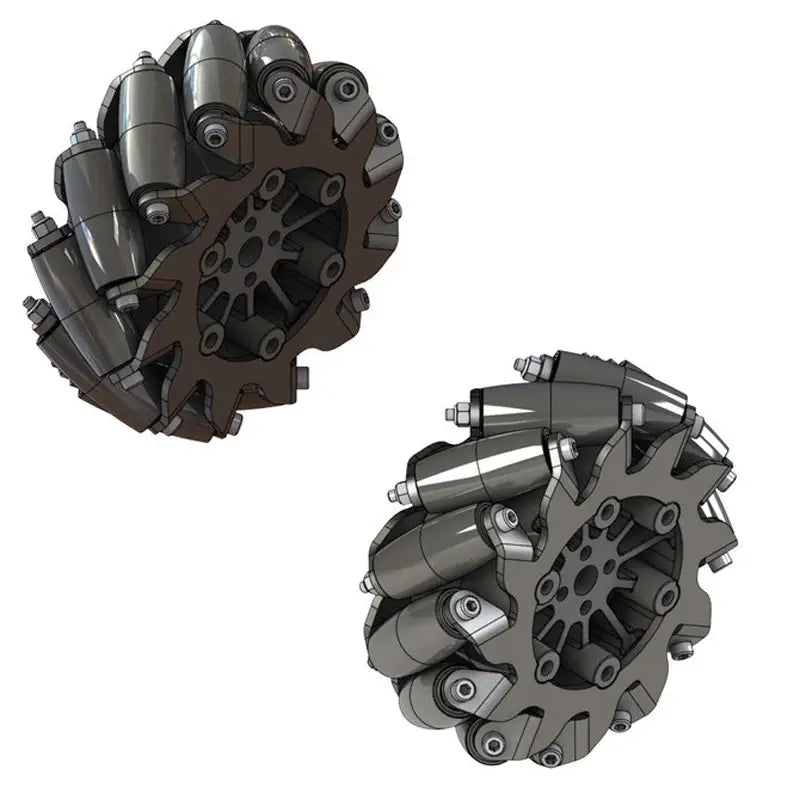 AndyMark 4 inch BB Mecanum Wheels Set (4x) - RobotShop