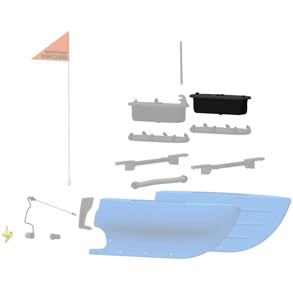 BlueBoat Port Hatch Lid Assembly - w/o Electronics - RobotShop