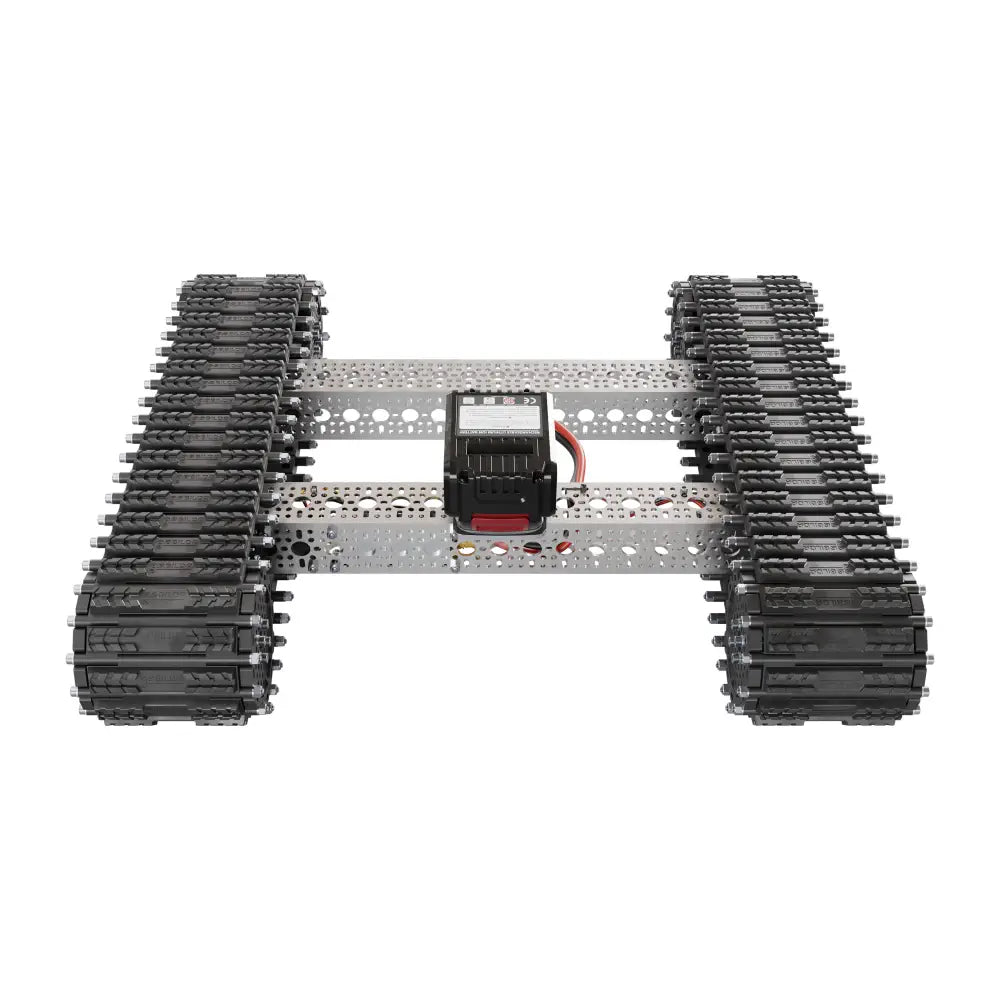 Bravo RC Tank Track Chassis (Rubber Treads, 25lb Payload, 4Mph) - RobotShop