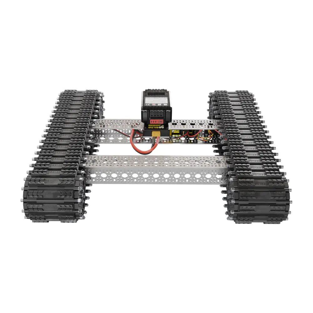 Bravo RC Tank Track Chassis (Rubber Treads, 50lb Payload, 2Mph) - RobotShop