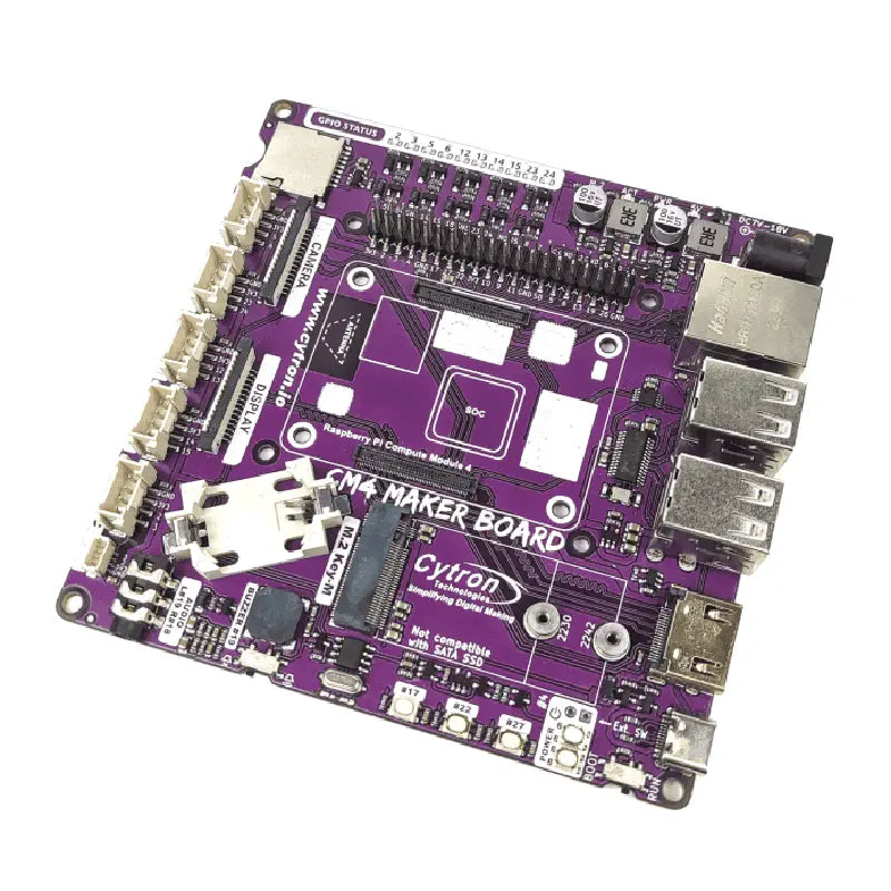 Cytron CM4 Maker Board Carrier Raspberry Pi CM4 (Board Only) - RobotShop