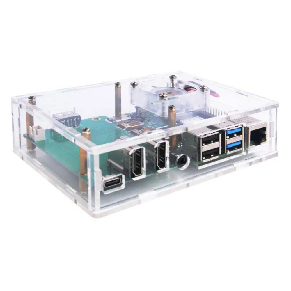 Cytron Acrylic Set-top Box Kit for RPi 4B - Transparent - RobotShop