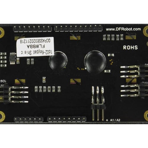 Dfrobot I2c Rgb Backlight Lcd 16x2 Display Module For Arduino Black Text Robotshop