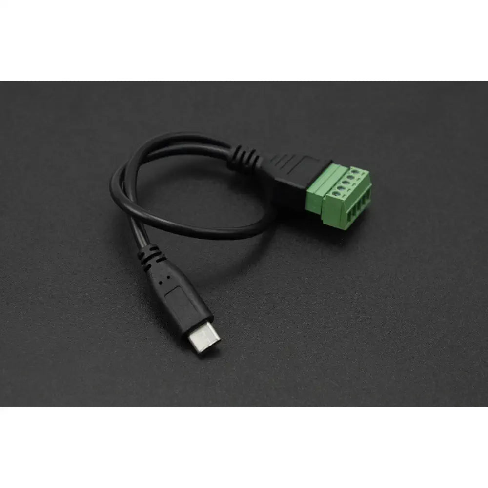 DFRobot 5-Pin Type-C Male to Solderless Terminal Power Cable (30Cm, 5V ...
