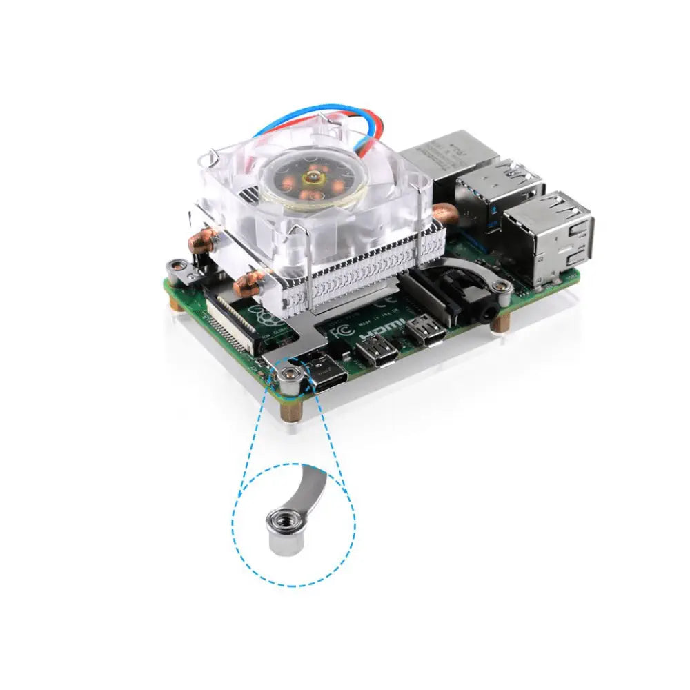 DFRobot Colorful ICE Tower Cooling Fan for Raspberry Pi - RobotShop