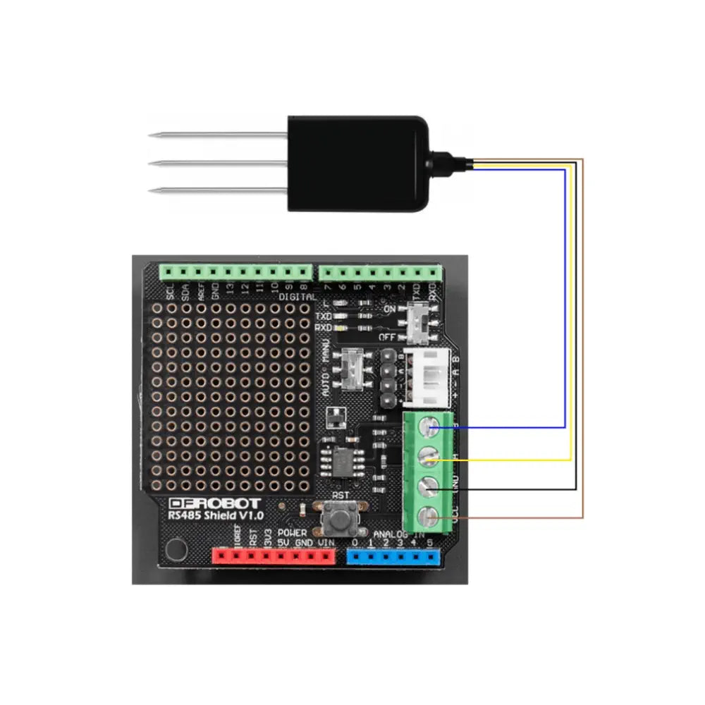 DFRobot MODBUS-RTU RS485 Soil Moisture, Temperature & EC Sensor (IP68 ...