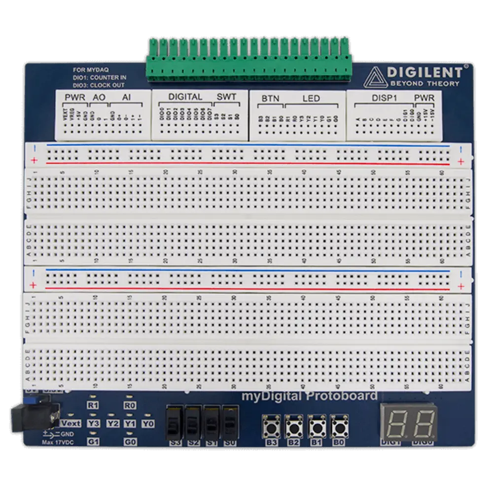Digilent myDigital Protoboard (for NI myDAQ/myRIO) - RobotShop