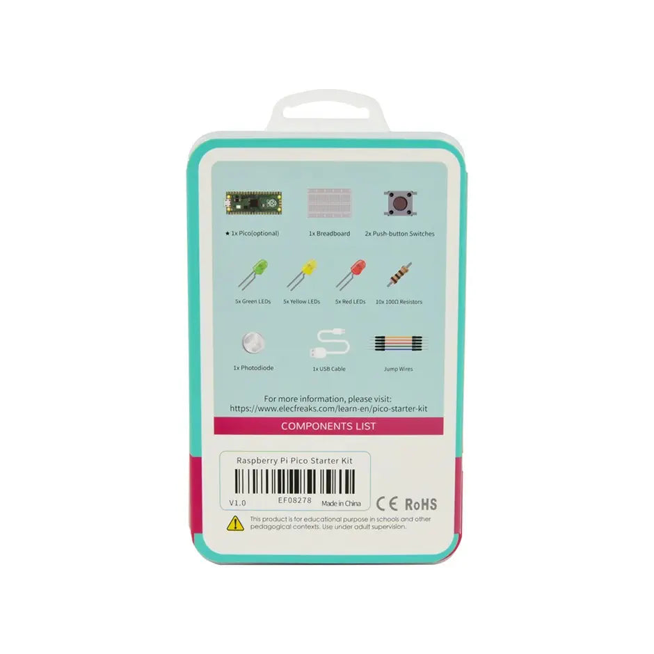 Elecfreaks Raspberry Pi Pico Starter Kit W Raspberry Pi Pico W Board Robotshop