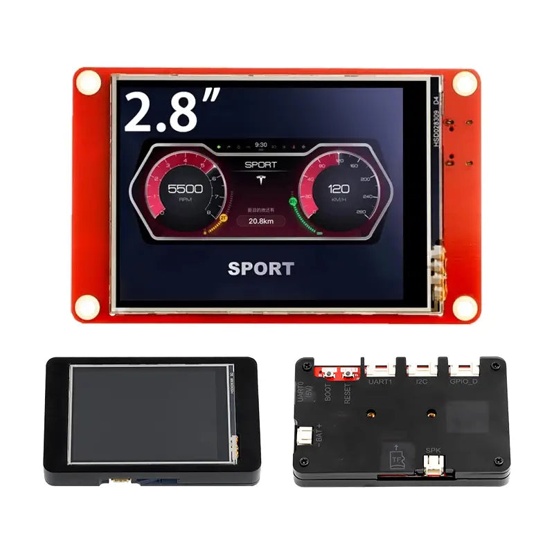 Elecrow CrowPanel Écran 2,8 pouces ESP32 HMI 320x240 Affichage SPI TFT LCD Tactile avec boîtier ...