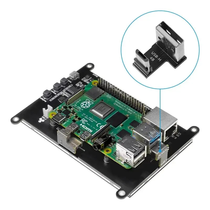 USB naar Micro-USB Connector voor Raspberry Pi Scherm (RPi 4B) - RobotShop