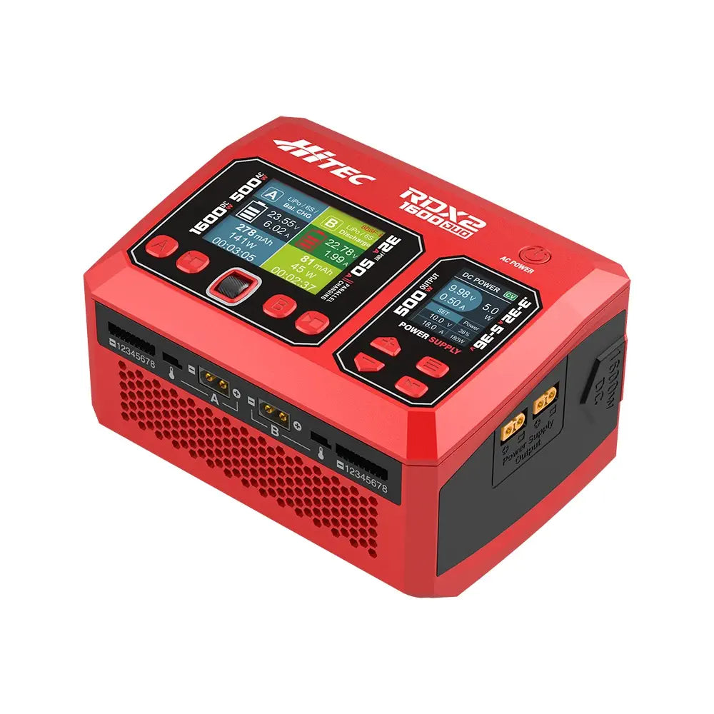 Hitec RDX2 1600 Duo - Dual Port AC/DC Battery Charger/Power Supply ...