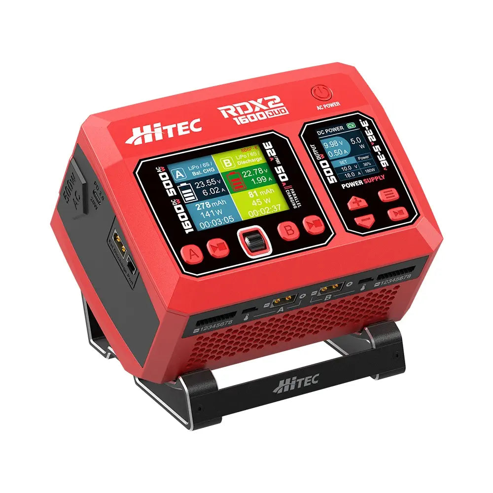 Hitec RDX2 1600 Duo - Dual Port AC/DC Battery Charger/Power Supply ...