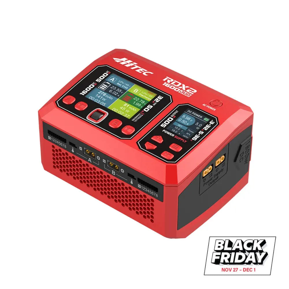 Hitec RDX2 1600 Duo - Dual Port AC/DC Battery Charger/Power Supply ...