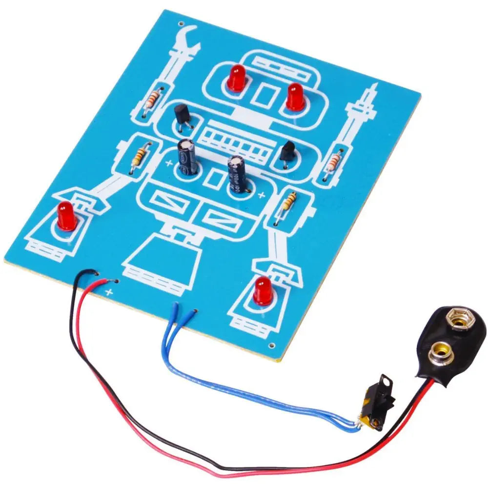 LED Robot Blinker Soldering Kit - RobotShop