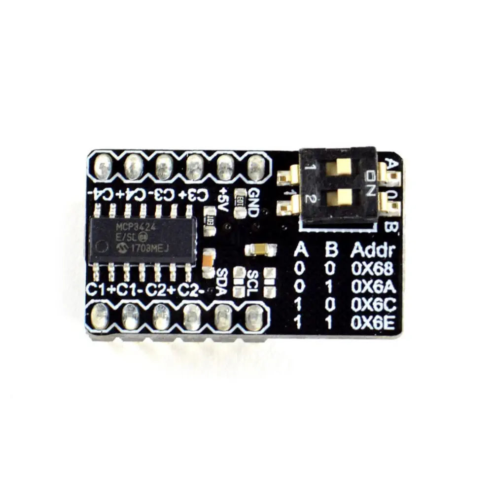 MCP3424 4-Channel 18-bit Analog to Digital Converter w/ Programmable Gain - RobotShop